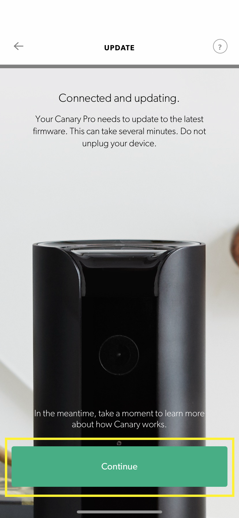 Device Offline - In app guidance – Canary Help Center